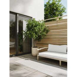 benuta Basic In- & Outdoor-Teppich Lou Wei&szlig; 70x200 cm - Teppich f&uuml;r Balkon, Terrasse & Garten