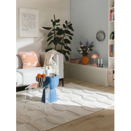 benuta Pop Kurzflor Teppich Haro Cream 80x150 cm - Moderner Kurzflor-Teppich f&uuml;r Wohnzimmer