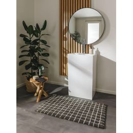 benuta Nest - Badteppich f&uuml;r Badezimmer - Badematte Wavu Grau 50x80 cm
