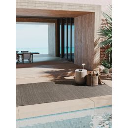 benuta Finest In- & Outdoor-Teppich Amata Anthrazit/Grau 160x230 cm - Teppich f&uuml;r Balkon, Terrasse & Garten