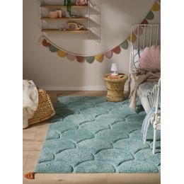 Lytte Waschbarer Kinderteppich Undine Blau 140x200 cm - Waschbarer Teppich f&uuml;r Kinderzimmer