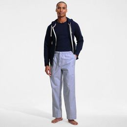 LANDS' END Essenzielle Baumwoll-Pyjamahose, Herren,  Blau, Baumwolle, by Lands' End