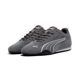 Sneaker Puma "CATCH SD", Herren, Gr. 47, cool schwarz gray, Puma wei&szlig;, Leder, unifarben, Schuhe Sneaker, mit Schn&uuml;rung, Obermaterial aus Leder, Innenmaterial aus Textil