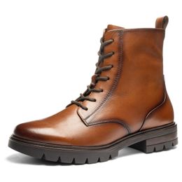 Schn&uuml;rstiefelette Ara "CAMBRIDGE", Damen, Gr. 5,5 (38,5), braun (cognac), Glattleder, unifarben, Schuhe Schn&uuml;rstiefelette, Business Stiefel in Bequemweite G (= weit)