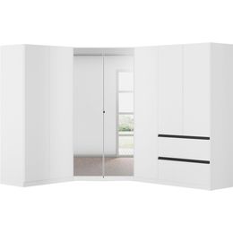 Schrank-Set Rauch "Kleiderschrank Schrank Garderobe W&auml;scheschrank COSTA Gr&ouml;&szlig;e 208x253 cm", alpinwei&szlig;, eingriffe graumetallic, H:197cm T:253cm, Holzwerkstoff, Kastenm&ouml;bel-Sets, Schrank-Set, viel Platz, grifflose Front und Push-to-Open Funktion MADE IN GERMANY