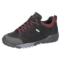 Waldl&auml;ufer Trekkingschuh WALDL&Auml;UFER "H-Amiata", Damen, Gr. 9 (43), schwarz (schwarz, rot), Gummi, Nubukleder, Textil, Schuhe Trekkingschuh, Freizeitschuh, Halbschuh, Schn&uuml;rschuh mit TEX-Membran, H-Weite