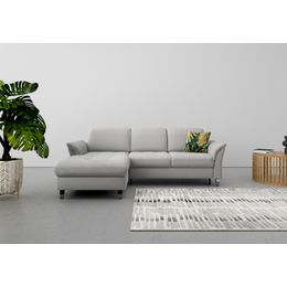 Sit & More Ecksofa SIT & MORE "Maggiore L-Form", grau, B:258cm T:173cm, 95% Polyester, 5% Polyamid, Sofas, Ecksofa, wahlweise mit Kopfteilverstellung, Bettfunktion und Bettkasten