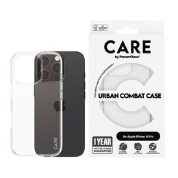 CARE BY PANZERGLASS Handyh&uuml;lle "Urban Combat Case f&uuml;r Apple iPhone 16 Pro", transparent, B:11cm H:2cm T:19,5cm, H&uuml;llen, Backcover, Schutzh&uuml;lle, Handyschutzh&uuml;lle, Case, Schutzcase, sto&szlig;fest, Handyh&uuml;lle