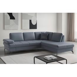 Sit & More Ecksofa SIT & MORE "Morris Jubi, Ottomane, Breite 238 cm", graublau, B:238cm H:83cm T:202cm, Sofas, Ecksofa, mit Armteilfunktion, wahlweise mit Schlaffunktion