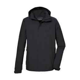 Outdoorjacke Killtec "KOS 52 MN JCKT", Herren, Gr. XL, schwarz, Obermaterial: 100% Polyester;Futter: 100% Polyester, Jacken Outdoorjacke, Funktionsjacke: wind- und wasserdicht, atmungsaktiv, abnehmbare Kapuze