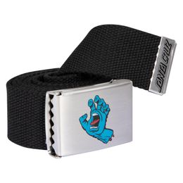 Stoffg&uuml;rtel Santa Cruz "SCREAMING MINI HAND BELT", Herren, schwarz, Obermaterial: 100% Polyester, G&uuml;rtel Stoffg&uuml;rtel, aus Polyester, sportlicher Stil