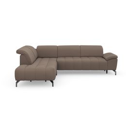 Sit & More Ecksofa SIT & MORE "Cool L-Form", grau (taupe), B:272cm H:79cm T:220cm, Sofas, Ecksofa, wahlweise mit Kopfteilverstellung und Vorziehsitz motorisch