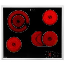 Bauknecht Elektro-Kochfeld, schwarz, B:58cm H:4,6cm T:51cm, Kochfelder, Br&auml;terzone &ndash; Zuschaltbare Fl&auml;che f&uuml;r gro&szlig;es Koch- und Bratgeschirr, Elektro-Kochfeld