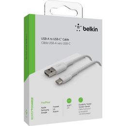 Belkin USB-Kabel "USB-C/USB-A Kabel ummantelt, 2m", schwarz, 200cmcm, Kabel, USB-Kabel
