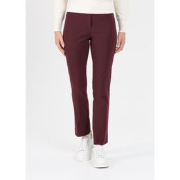 Stoffhose Stehmann, Damen, Gr. 42, N-Gr, braun (chocolate p), Obermaterial: 76% Viskose, 21% Polyamid, 3% Elasthan, unifarben, regular fit kn&ouml;chellang, Hosen Stoffhose, Sommerhose mit Rei&szlig;verschluss