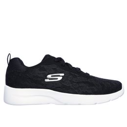 Sneaker Skechers "Dynamight 2.0 Homespun", Damen, Gr. 38, schwarz, wei&szlig;, Textil, Schuhe Sneaker, Trainingsschuh, Laufschuh, Schn&uuml;rschuh mit gepolstertem Schaftrand