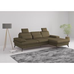 Sit & More Ecksofa SIT & MORE "Morris L-Form, inkl. Sitztiefenverstellung", gr&uuml;n (olive), B:275cm H:82cm T:171cm, Sofas, Ecksofa, wahlweise mit Armteilverstellung, Bettfunktion & Bettkasten