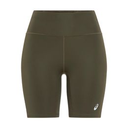 Laufshorts asics "CORE SPRINTER", Damen, Gr. XL, N-Gr, schwarz olive, Obermaterial: 79% Polyester, 21% Elasthan, Hosen Laufshorts, sportlicher Stil, f&uuml;r Laufaktivit&auml;ten