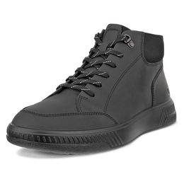 Schn&uuml;rboots Ecco, Herren, Gr. 44, schwarz, Leder, Schuhe Schn&uuml;rboots, Stiefelette, Klassik-Boots mit softer Schaftrandpolsterung