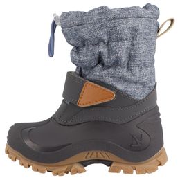 Snowboots Lurchi "Finn", M&auml;dchen, Gr. 27, blau (grau, jeansblau), Synthetik, Textil, Schuhe Snowboots, Winterboots mit Schurwolle, Gr&ouml;&szlig;enschablone zum Download