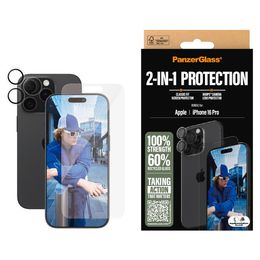 PanzerGlass Displayschutzglas "2-in-1 Protection, Glass, Lens Protector", transparent, B:11cm H:1,2cm T:19,5mm, Displayfolien, Displayschutzfolie, Schutzfolie, Bildschirmschutz, kratz- & sto&szlig;fest, Displayschutzglas