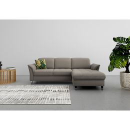 Sit & More Ecksofa SIT & MORE "Maggiore L-Form", braun (schlamm), B:258cm H:88cm T:173cm, 95% Polyester, 5% Polyamid, Sofas, Ecksofa, wahlweise mit Kopfteilverstellung, Bettfunktion und Bettkasten