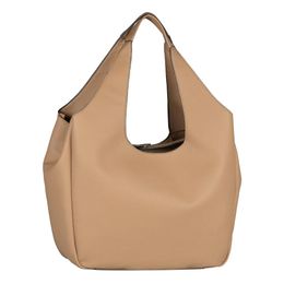 Shopper Tom Tailor "Analisa", Damen, Gr. B/H/T: 33cm x 28cm x 11,5cm, camel, Polyurethan, clean, gepflegt, unifarben, Taschen Shopper, klare Shapes und Logo-Lochmuster f&uuml;r einen modernen Look mit Charakter