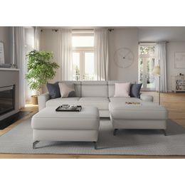 Sit & More Ecksofa SIT & MORE "Scarlett L-Form", beige (natur), B:258cm T:172cm, Sofas, Ecksofa, inklusive Kopfteilverstellung, wahlweise mit Bettfunktion, Bettkasten