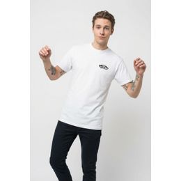 T-Shirt Vans "DOUBLE STANDARD SS TEE", Herren, Gr. M, wei&szlig;, schwarz, Obermaterial: 100% Baumwolle, normal, Rundhals, Shirts T-Shirt, sportlicher Stil, ohne Verschluss, Rundhalsausschnitt
