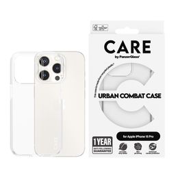 CARE BY PANZERGLASS Handyh&uuml;lle "Urban Combat Case f&uuml;r Apple iPhone 15 Pro", transparent, B:11cm H:2cm T:19,5cm, H&uuml;llen, Backcover, Schutzh&uuml;lle, Handyschutzh&uuml;lle, Case, Schutzcase, sto&szlig;fest, Handyh&uuml;lle