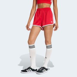 Shorts adidas originals "3-STREIFEN SPRINTER", Damen, Gr. XS, N-Gr, better scarlet, wei&szlig;, normal, gr., Obermaterial: 97% Polyester, 3% Elasthan, Hosen Shorts