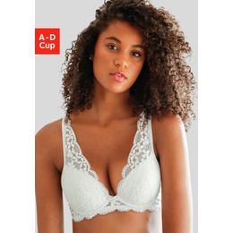 Push-up-BH Petite Fleur, Damen, Gr. 90, Cup C, creme, Spitze, Obermaterial: 60% Polyamid, 35% Polyester, 5% Elasthan, BHs Push-up-BH, mit B&uuml;gel im High-Apex-Design