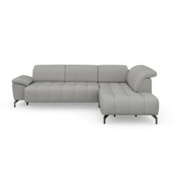 Sit & More Ecksofa SIT & MORE "Cool L-Form", silber, B:272cm H:79cm T:220cm, Sofas, Ecksofa, wahlweise mit Kopfteilverstellung und Vorziehsitz motorisch