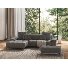 Sit & More Ecksofa SIT & MORE "Cool L-Form", grau, B:290cm H:79cm T:185cm, Sofas, Ecksofa, wahlweise mit Kopfteilverstellung und Vorziehsitz, motorisch