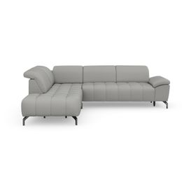 Sit & More Ecksofa SIT & MORE "Cool L-Form", silber, B:272cm H:79cm T:220cm, Sofas, Ecksofa, wahlweise mit Kopfteilverstellung und Vorziehsitz motorisch