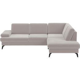 Sit & More Ecksofa SIT & MORE "Morris L-Form, inkl. Sitztiefenverstellung", grau (elefant), B:262cm H:82cm T:212cm, 100% Polyester, Sofas, Ecksofa, wahlweise mit Armteilverstellung, Bettfunktion & Bettkasten
