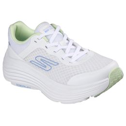 Sneaker Skechers "MAX CUSHIONING", Damen, Gr. 39, wei&szlig;, mint, Lederimitat, Mesh, Schuhe Sneaker, Laufschuh, Sportschuh, Schn&uuml;rschuh, Freizeitschuh mit Max Cushioning