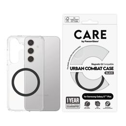 CARE BY PANZERGLASS Handyh&uuml;lle "Magnetic QI Compatible Urban Combat Case f&uuml;r Samsung Galaxy S25 Plus", schwarz, B:11cm H:2,5cm T:20cm, H&uuml;llen, Backcover, Schutzh&uuml;lle, Handyschutzh&uuml;lle, Case, Schutzcase, sto&szlig;fest, Handyh&uuml;lle