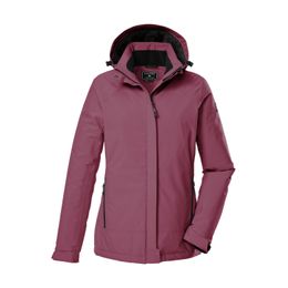 Funktionsjacke Killtec "KOW 250 WMN JCKT", Damen, Gr. 44, pflaume, Obermaterial: 100% Polyester;Futter: 100% Polyester;F&uuml;llung: 100% Polyester, Jacken Funktionsjacke, Wasserdichte Damenjacke, atmungsaktiv, abnehmbare Kapuze