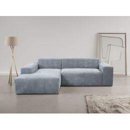 Ecksofa WERK2 "Zeus-L modern & zeitlos, Breite 253 cm, bequemes Sofa", grau, B:253cm H:70cm T:188cm, 90% Polyester, 10% Nylon, Sofas, Ecksofa, Curvy Trend Ecksofa mit urbaner Optik