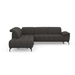 Sit & More Ecksofa SIT & MORE "Cool L-Form", grau (fango), B:272cm H:79cm T:220cm, Sofas, Ecksofa, wahlweise mit Kopfteilverstellung und Vorziehsitz motorisch