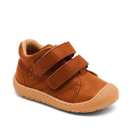 Lauflernschuh bisgaard "barefoot hale", M&auml;dchen, Gr. 23, cognac, Leder, unifarben, Schuhe Lauflernschuh, Barfu&szlig;schuh mit Wechselfu&szlig;bett, Gr&ouml;&szlig;enschablone zum Download