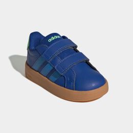 Sneaker adidas Sportswear "GRAND COURT 3.0 KIDS", M&auml;dchen, Gr. 22, royal blau, ray blau, lime burst, Synthetik, Textil, Schuhe Sneaker, f&uuml;r Kinder