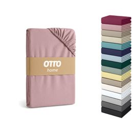 Spannbettlaken OTTO HOME "Cremona PREMIUM Qualit&auml;t, Baumwolle mit Elasthan 145g/m&sup2; und 180g/m&sup2;", altrosa, B:160cm L:200cm, Single-Jersey, Obermaterial: 96% Baumwolle, 4% Elasthan, Bettlaken, Spannbettlaken, Jersey Bettlaken ab Gr&ouml;&szlig;e 90x200 cm, Strapazierf&auml;hig und langlebig