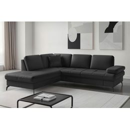 Sit & More Ecksofa SIT & MORE "Morris Jubi, Ottomane, Breite 238 cm", schwarz, B:238cm H:83cm T:202cm, Sofas, Ecksofa, mit Armteilfunktion, wahlweise mit Schlaffunktion