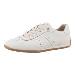 Sneaker Tom Tailor "Cathrine", Damen, Gr. 40, wei&szlig;, Lederimitat, Schuhe Sneaker, Freizeitschuh, Halbschuh, Schn&uuml;rschuh mit modischem Lochmuster