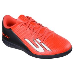 Fu&szlig;ballschuh Skechers "JR CRIB IC, Skechers Skx_2 Jr Td Ic", Kinder, Gr. 28, rdbk rot, schwarz, Lederimitat, Schuhe Fu&szlig;ballschuh, Indoor Court Schuh f&uuml;r eine optimale und pr&auml;zise Ballkontrolle