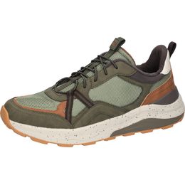 Waldl&auml;ufer Sneaker WALDL&Auml;UFER "H-CARL", Herren, Gr. 9 (43), khaki, braun, Synthetik, Textil, Schuhe Sneaker, Schn&uuml;rschuh, Outdoorschuh in veganer Verarbeitung, H-Weite