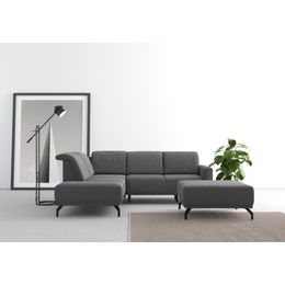 Sit & More Ecksofa SIT & MORE "Bailando L-Form", braun (espresso), B:249cm H:84cm T:205cm, Sofas, Ecksofa, wahlweise mit Kopfteilverstellung und Vorziehsitz, motorisch