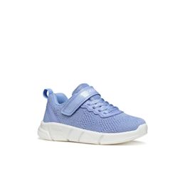 Sneaker Geox "J ARIL GIRL", M&auml;dchen, Gr. 31, hellblau, Lederimitat, Textil, Schuhe Sneaker, Slipper mit Klettverschluss, Gr&ouml;&szlig;enschablone zum Download